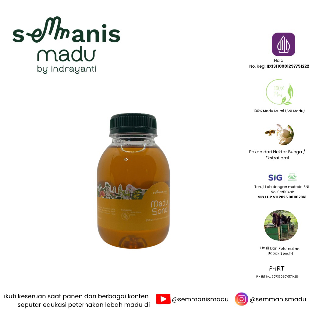 Jual Madu Murni Raw Honey Nektar Bunga Sonokeling Single Origin Gunung ...