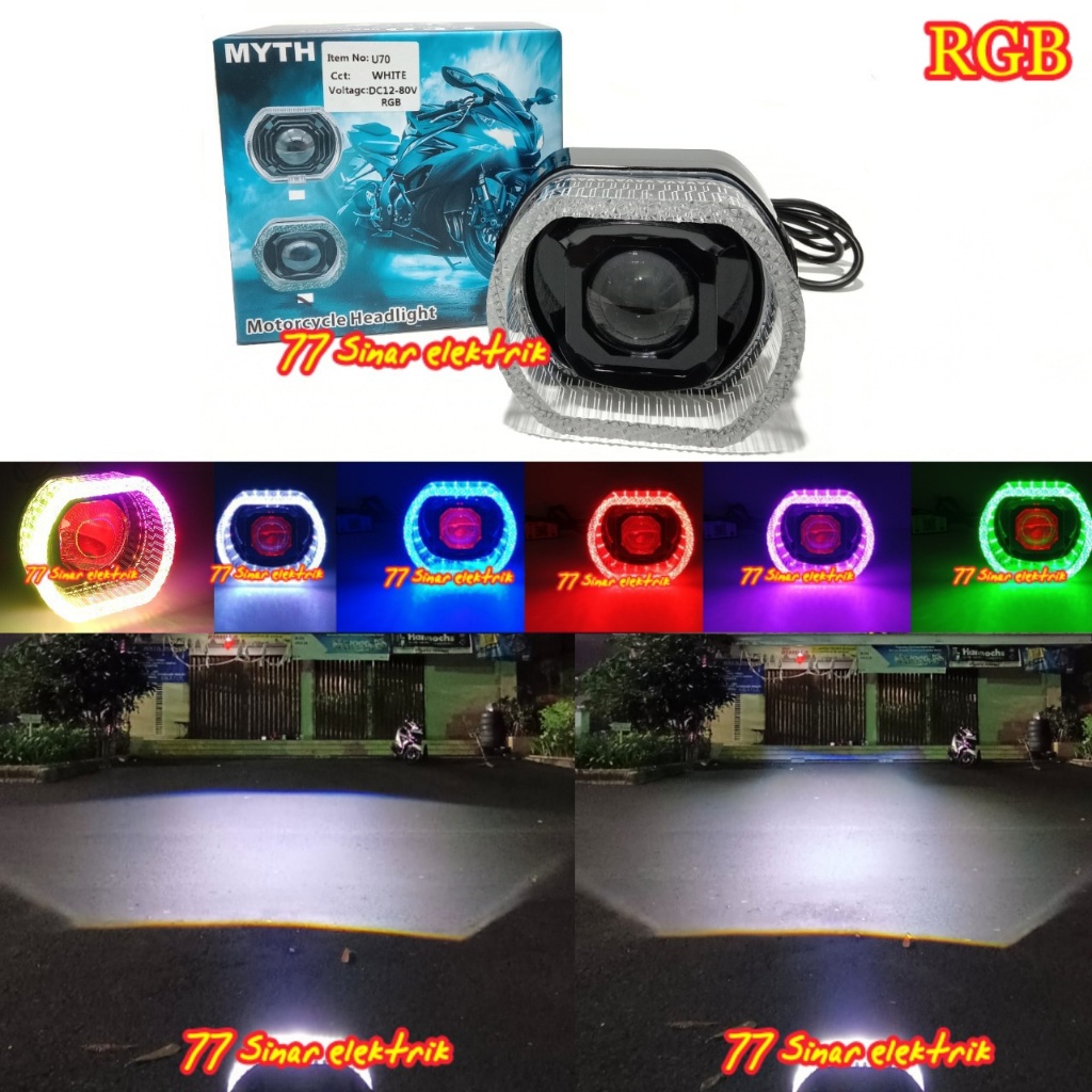 Jual Lampu Biled Matrix Shroud Crystal RGB 4.5 Inch Cahaya Putih Flat ...