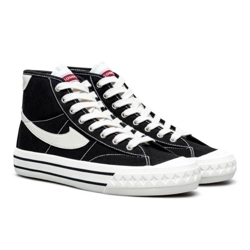 Jual Sepatu Compass Retrograde High Black White | Shopee Indonesia