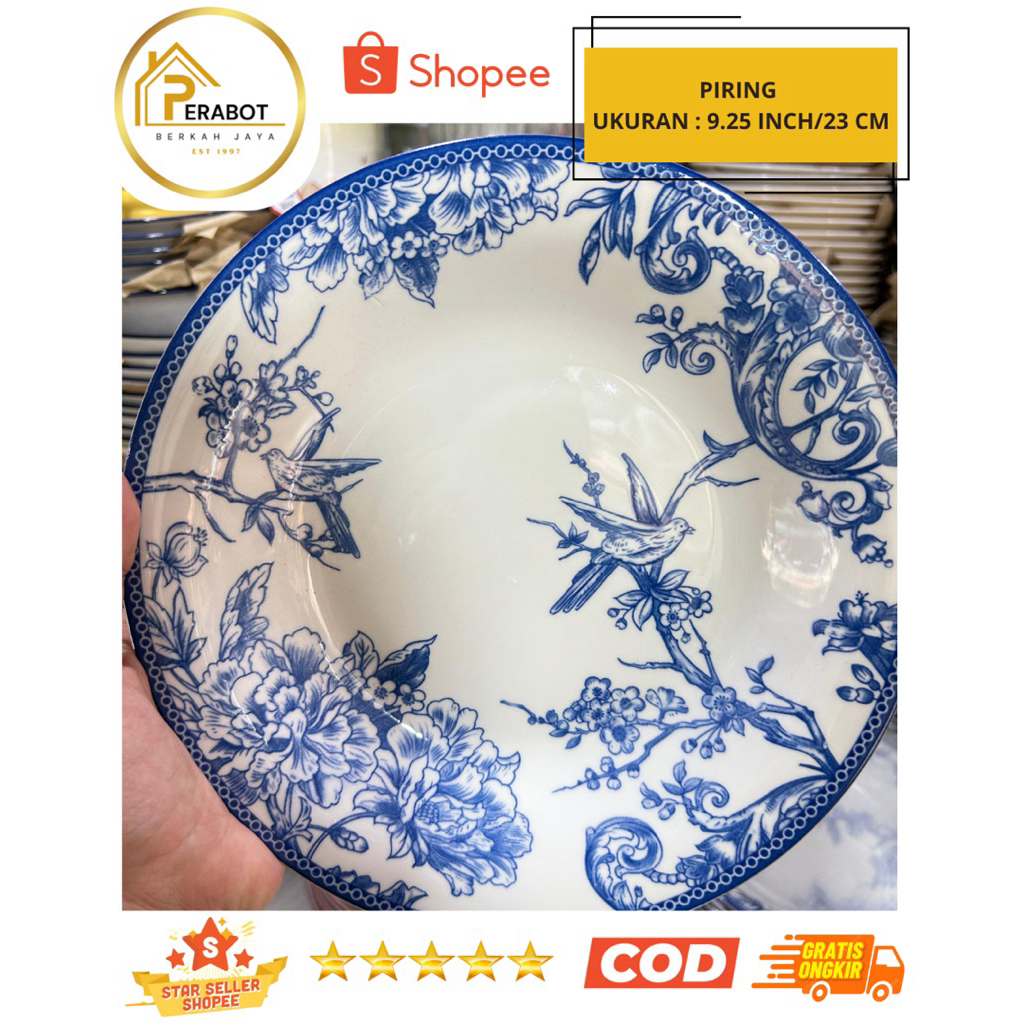 Jual PIRING KERAMIK AESTHETIC UNIK DINNER PLATE PORCELAIN UKURAN 9.25 ...