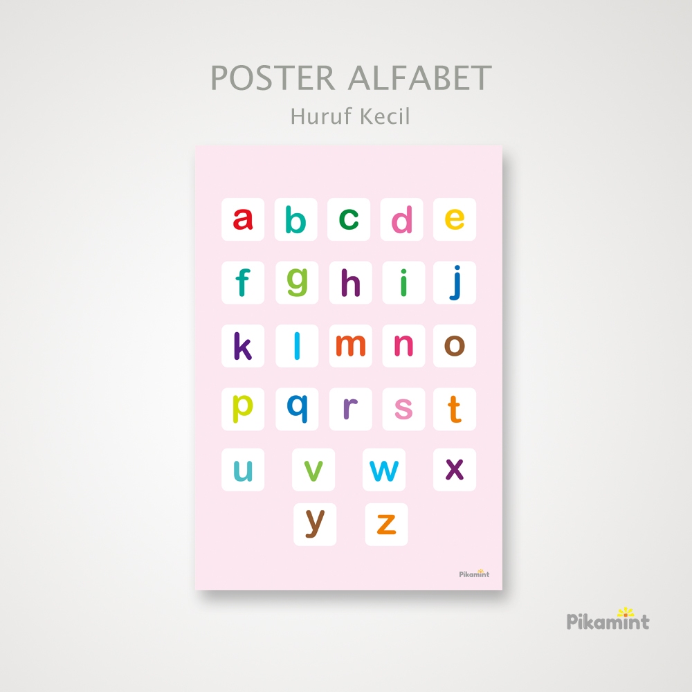 Jual Poster Huruf Alfabet Abjad Kecil - Mainan Edukatif Anak - Bahan ...