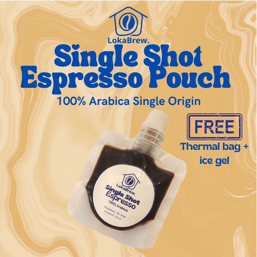 Jual LOKABREW Single Shot Espresso Pouch 25ml | Kopi Siap Saji 25ml ...