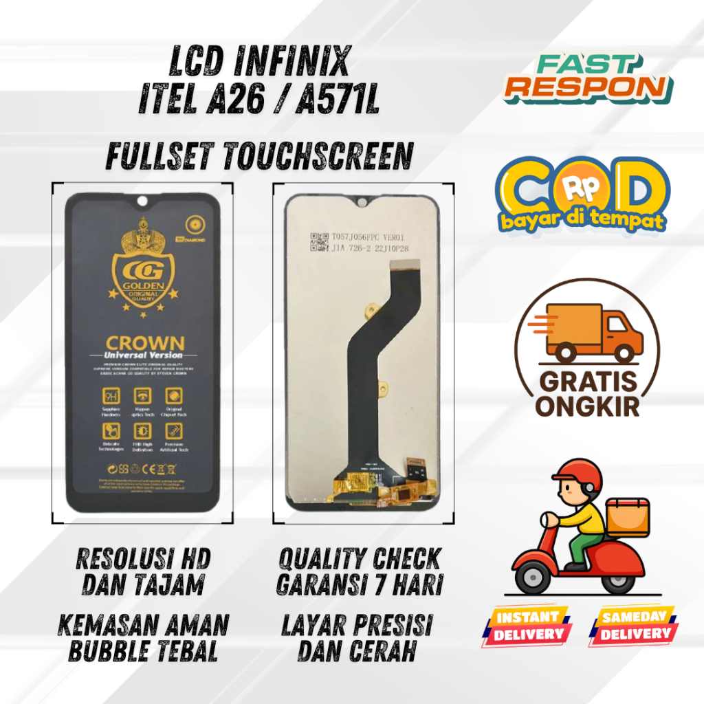 Jual LCD INFINIX ITEL A26 A571L FULLSET TOUCHSCREEN COMPLETE | Shopee ...