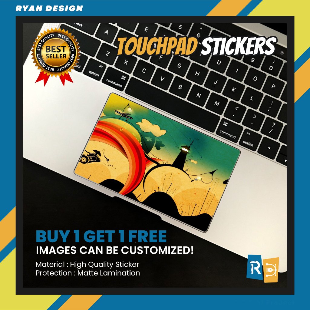 Jual Premium Garskin TouchPad Laptop Cartoon Abstract TrackPad ...