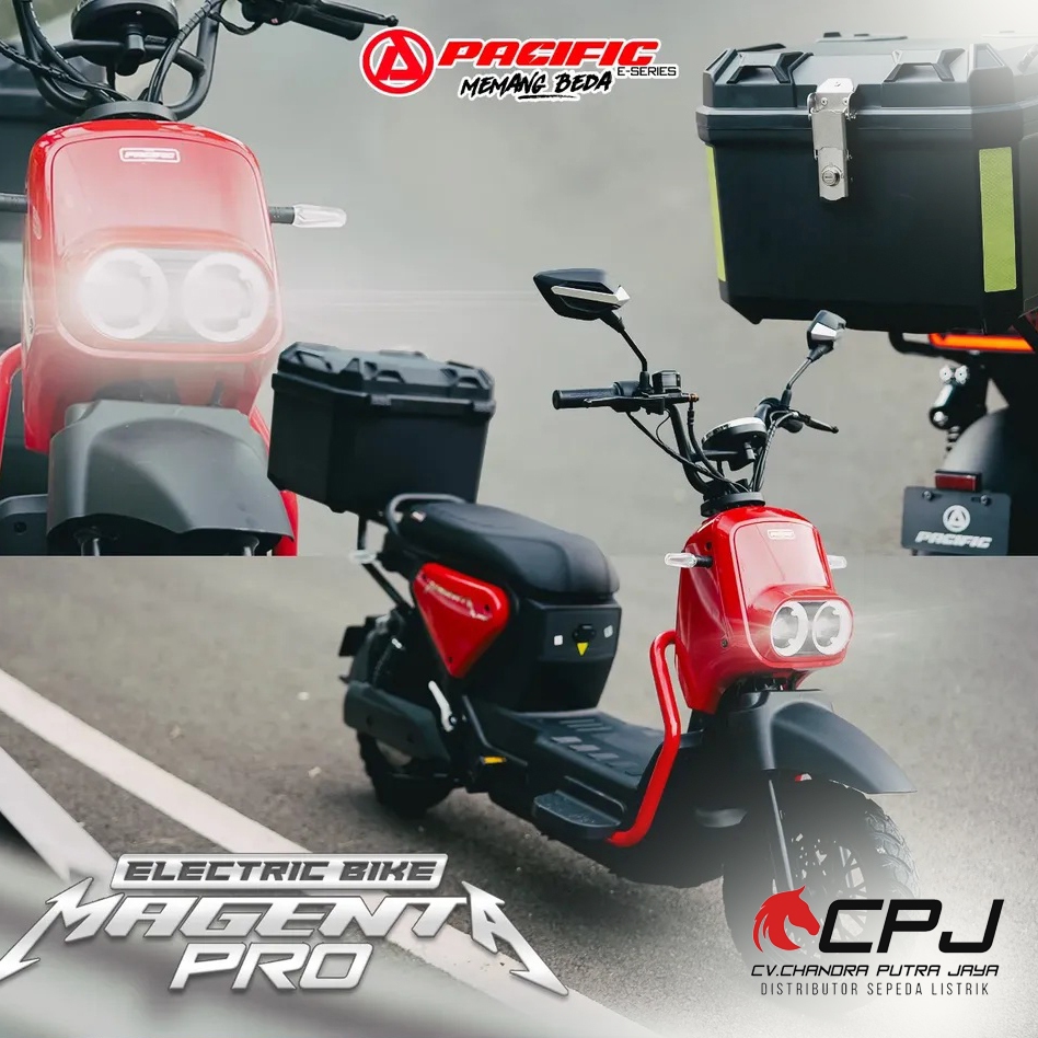 Jual Sepeda Listrik PACIFIC MAGENTA PRO Terbaru 2025 650 Watt Garansi ...