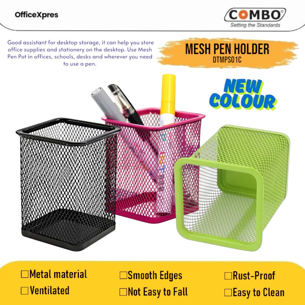 Jual Pen Stand / Tempat Pulpen Jaring Besi / Pen Stand Organizer ...