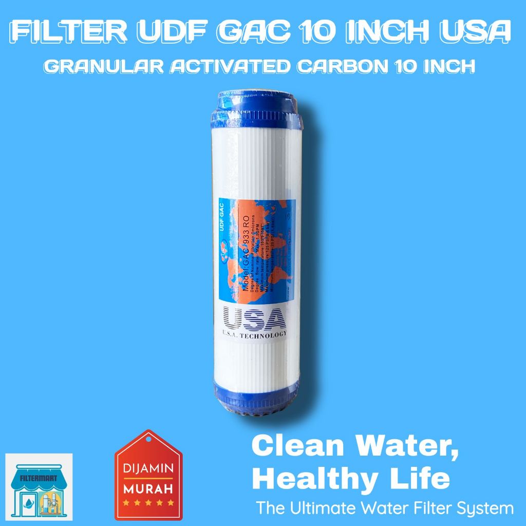 Jual CATRIDGE FILTER AIR GAC 10” USA / FILTER GRANULAR ACTIVATED CARBON 10 INCH / KARBON AKTIF ...