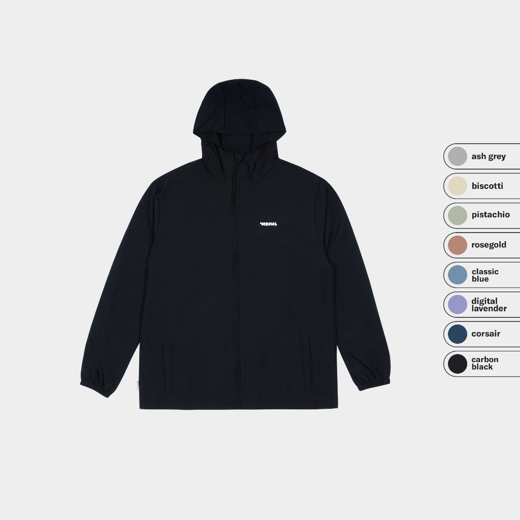 Jual Jacket Aria - Visval - Jaket Windbreaker - Black | Shopee Indonesia