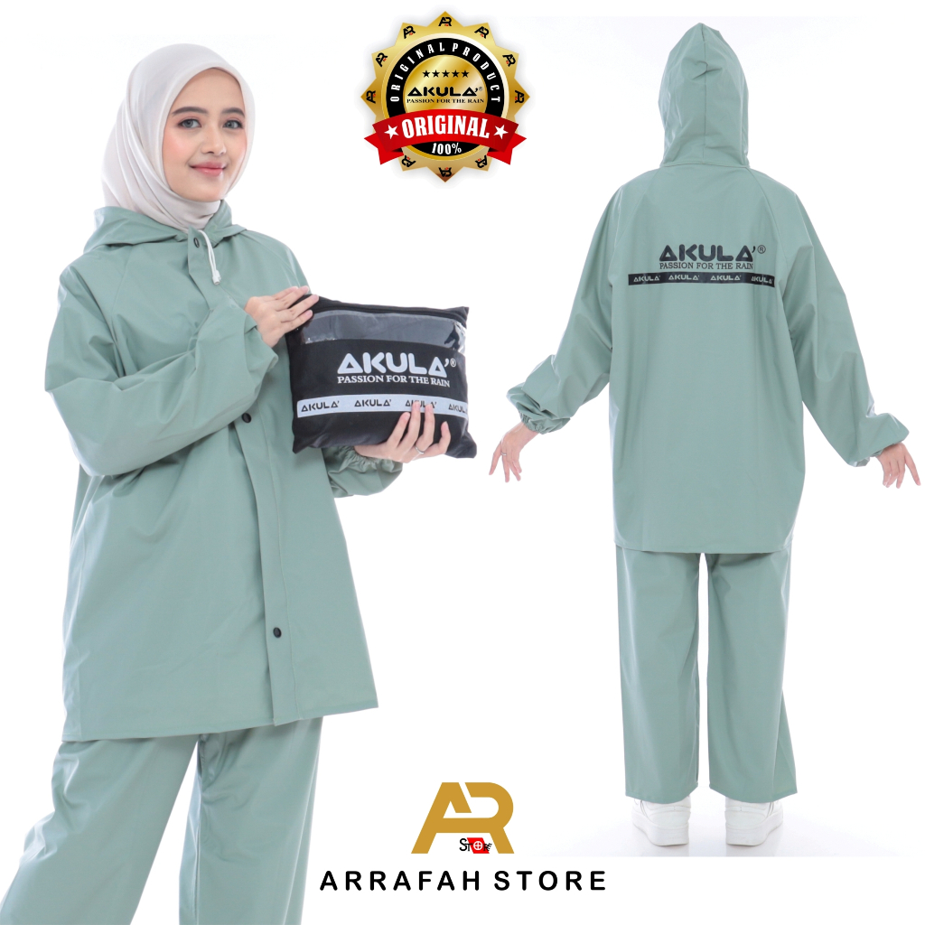 Jual JAS HUJAN / Mantel / Mantol AKULA Setelan Celana Pria Wanita ...
