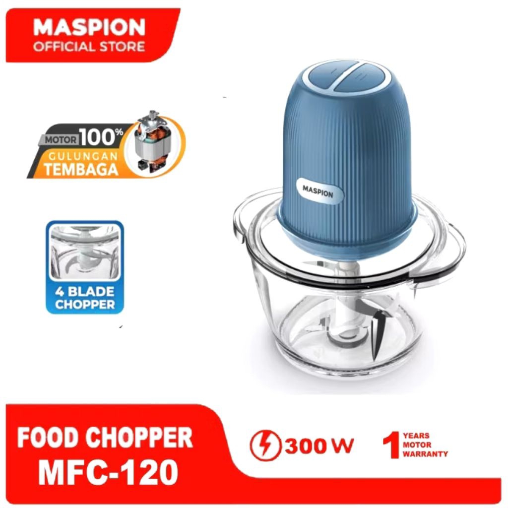 Jual MASPION Food Chopper Penghalus Makanan MFC-120 GL Kapasitas 1,2L ...