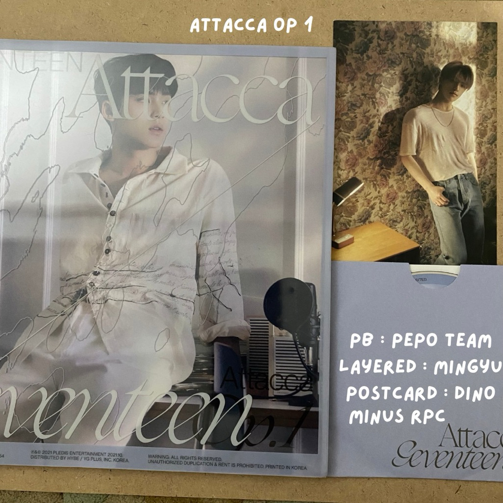 Jual ALBUM ATTACCA OP 1 OP 3 Seventeen Mingyu Wonwoo Hoshi | Shopee ...