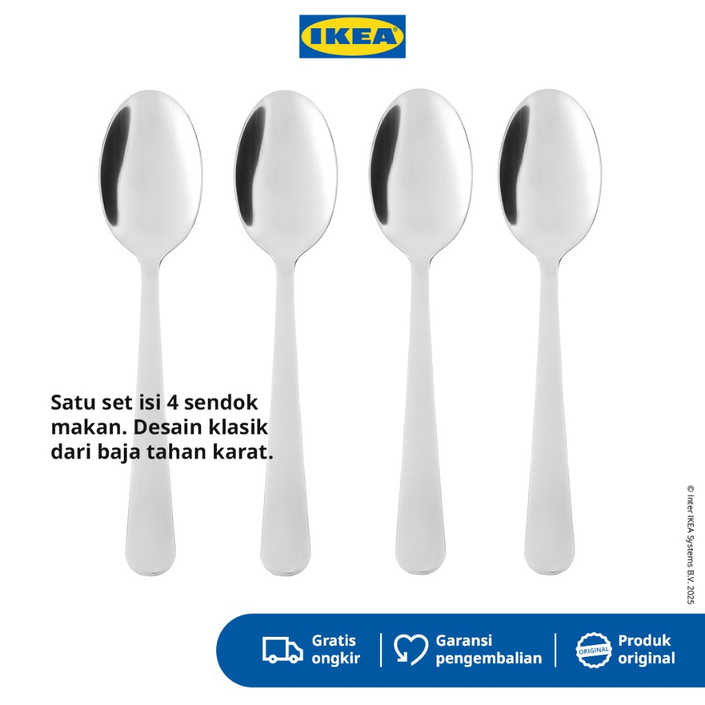 Jual IKEA DRAGON Sendok Makan Stainless 19cm Isi 4pcs | Shopee Indonesia