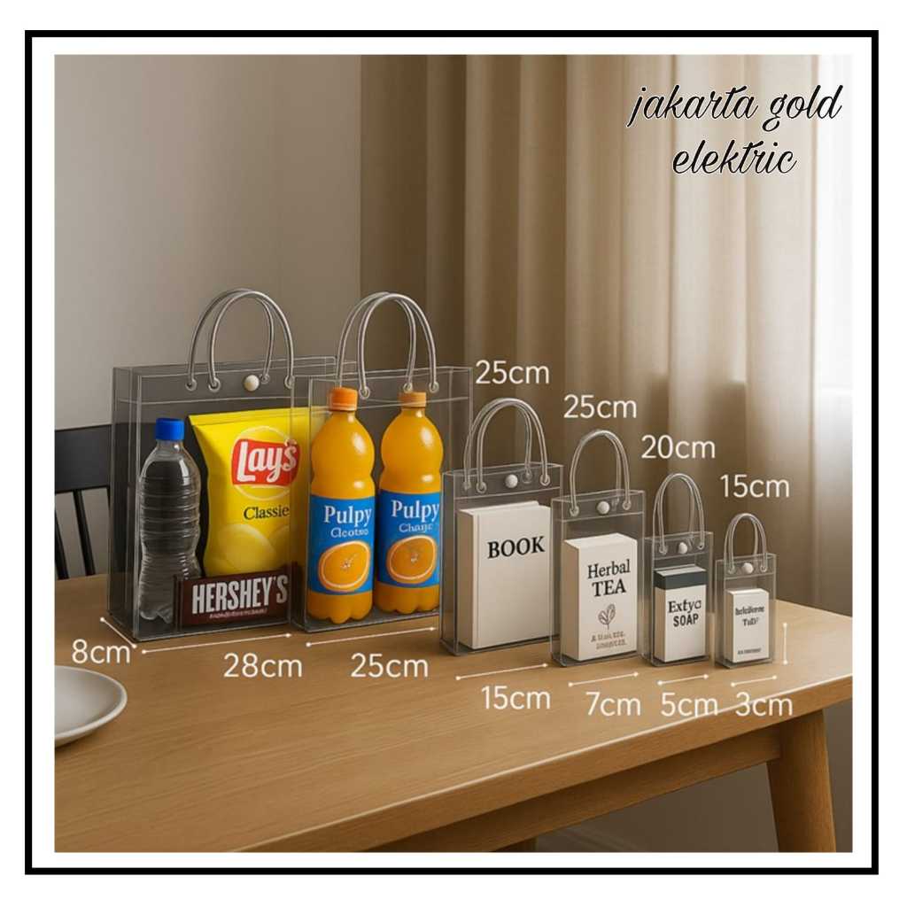 Jual Tas Transparan PVC Premium | Tote Bag Elegan Waterproof untuk ...