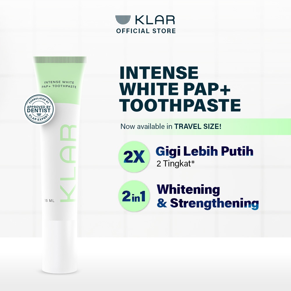 Jual KLAR Intensewhite PAP+ Toothpaste Mini Size 15ml | Pasta Gigi ...