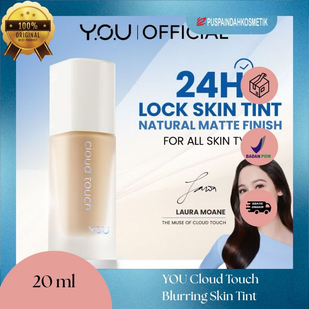 Jual YOU ( Y.O.U ) NEW Cloud Touch Blurring Skin Tint Liquid Foundation ...