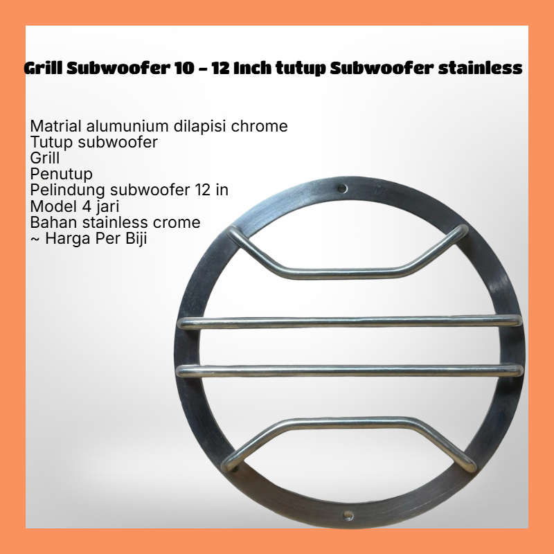 Jual Grill Subwoofer 10 inch 12 Inch tutup Subwoofer stainless ring ...