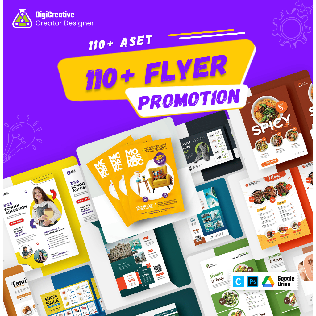 Jual 110+ Flyer Template Untuk Kebutuhan Promosi Menu Makanan Restoran ...