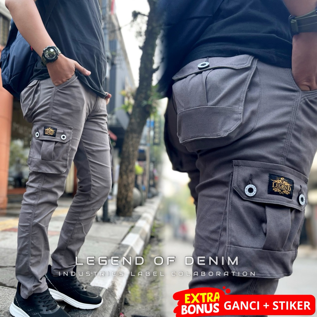 Jual Celana Cargo Panjang Pria Original Slim fit Cargo Pants bahan ...