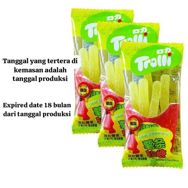 Jual Trolli Sour Fries (Permen Kentang Goreng Asam Trolli) | Shopee ...