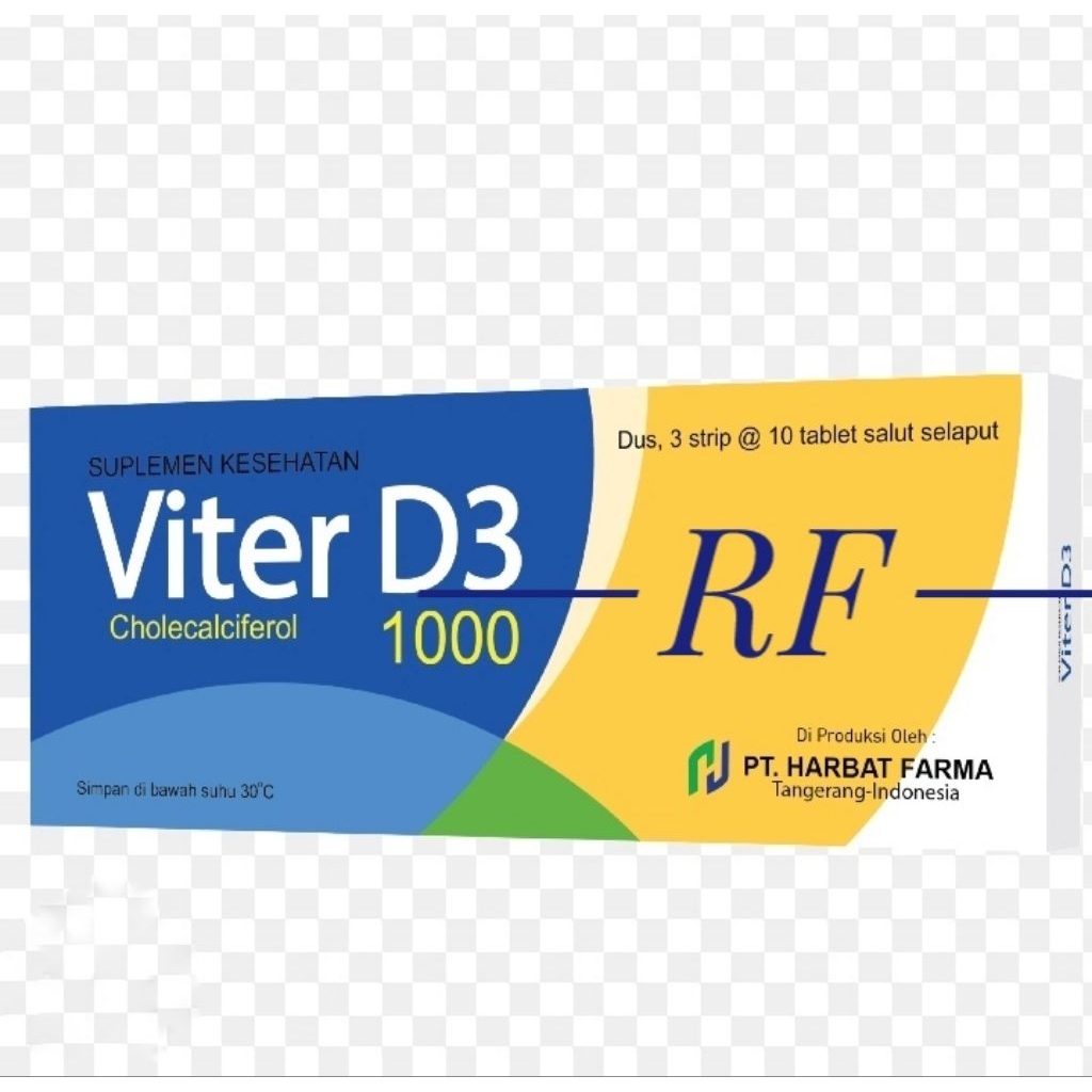 Jual Viter D3 1000 Isi 30 Kaplet (Harbat Farma) | Shopee Indonesia