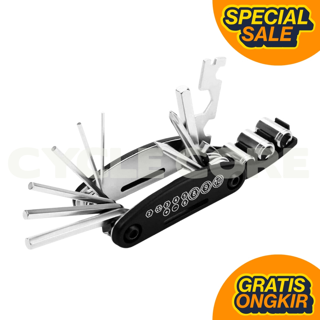 Jual Alat Kunci Multi Toolkit Sepeda 16 In 1 Kit Portable Sepeda Lipat ...