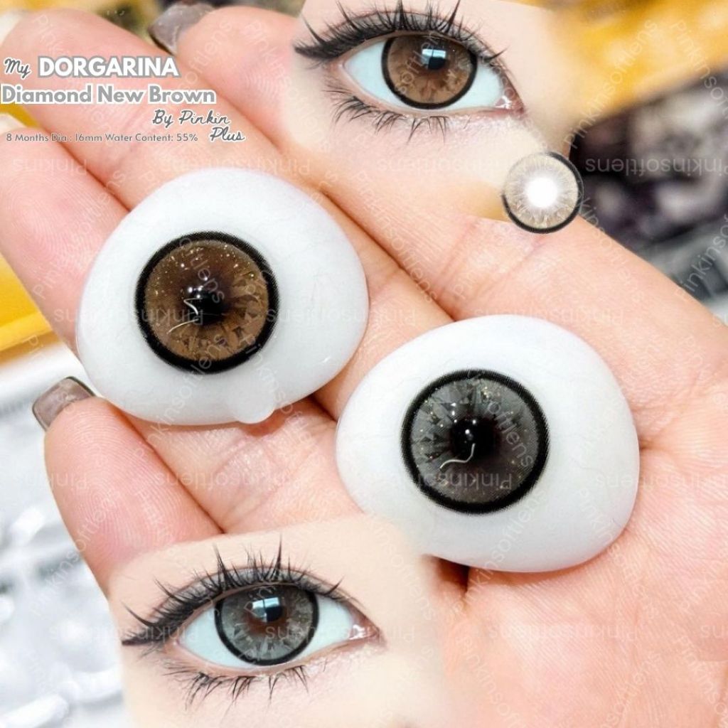 Jual PINKINSOFTLENS My Dorgarina Diamond By PinkinPlus New Brown Dark ...
