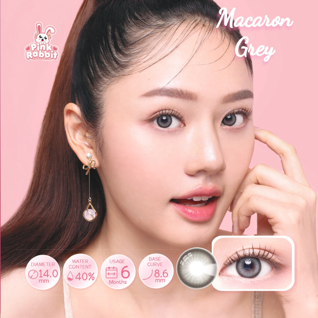 Jual Pink Rabbit Lens Softlens Warna Macaron Grey, Ayana Grey, Aera ...