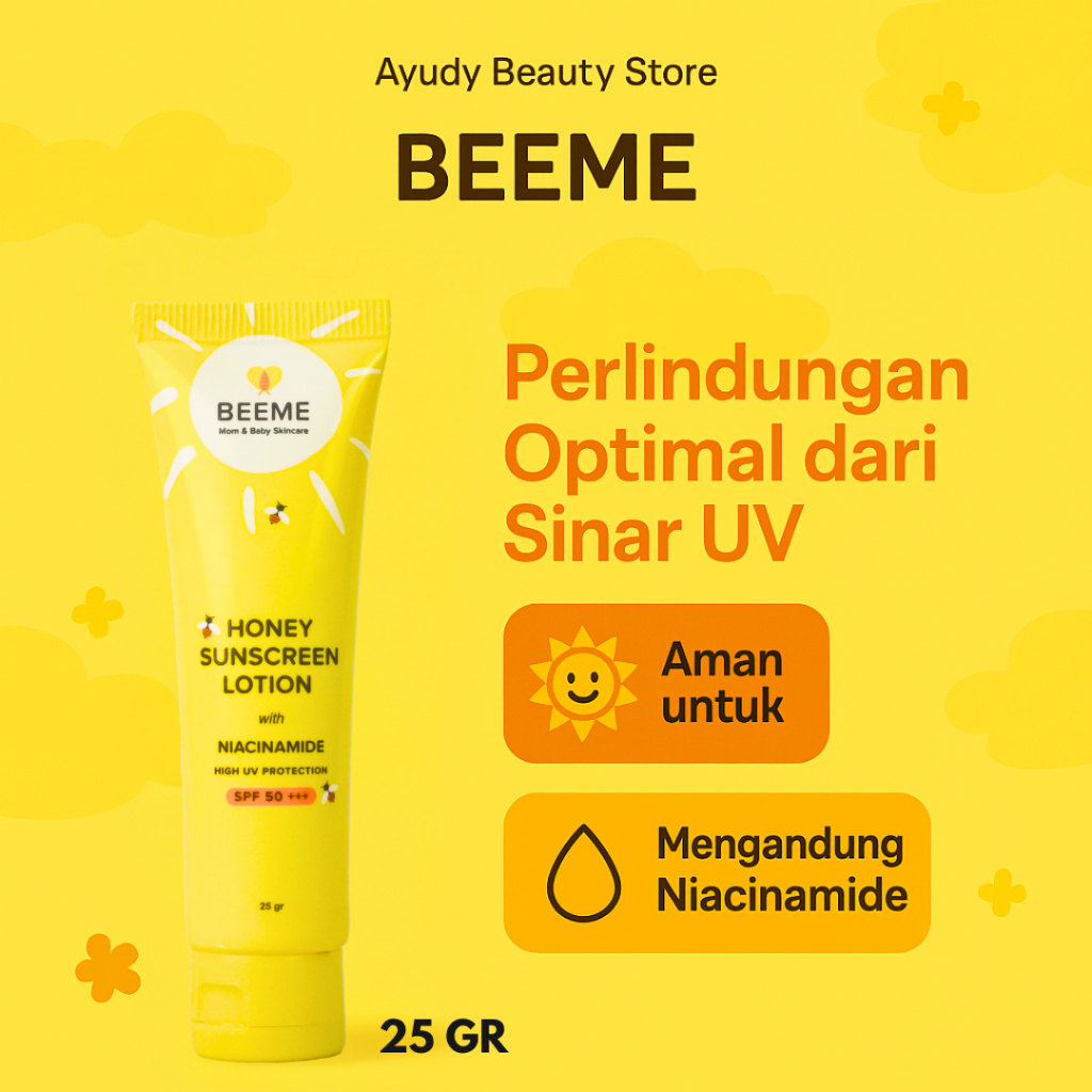 Jual Beeme Sunscreen Lotion SPF 50 PA+++ | Niacinamide | Skincare Ibu ...