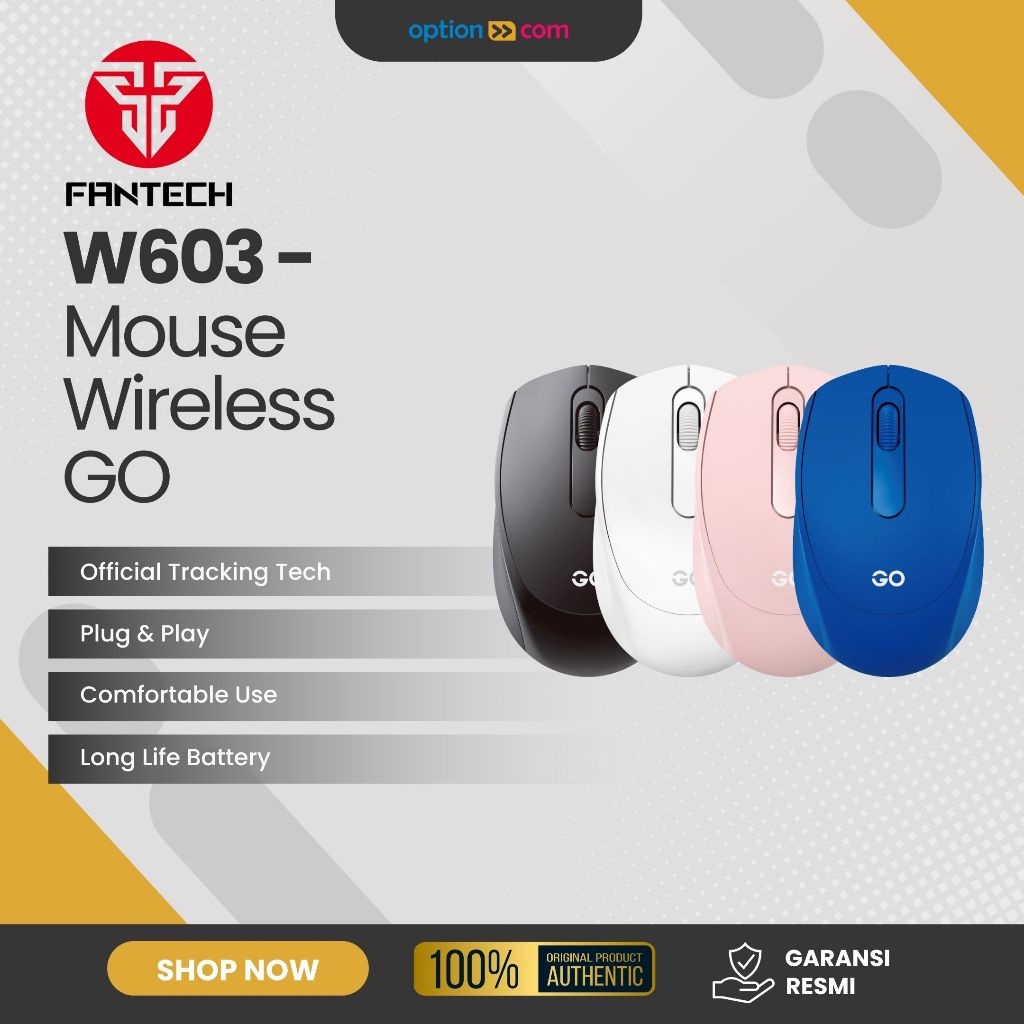 Jual Mouse Wireless Office FANTECH GO W603 USB Wireless 2.4Ghz 1600 DPI ...