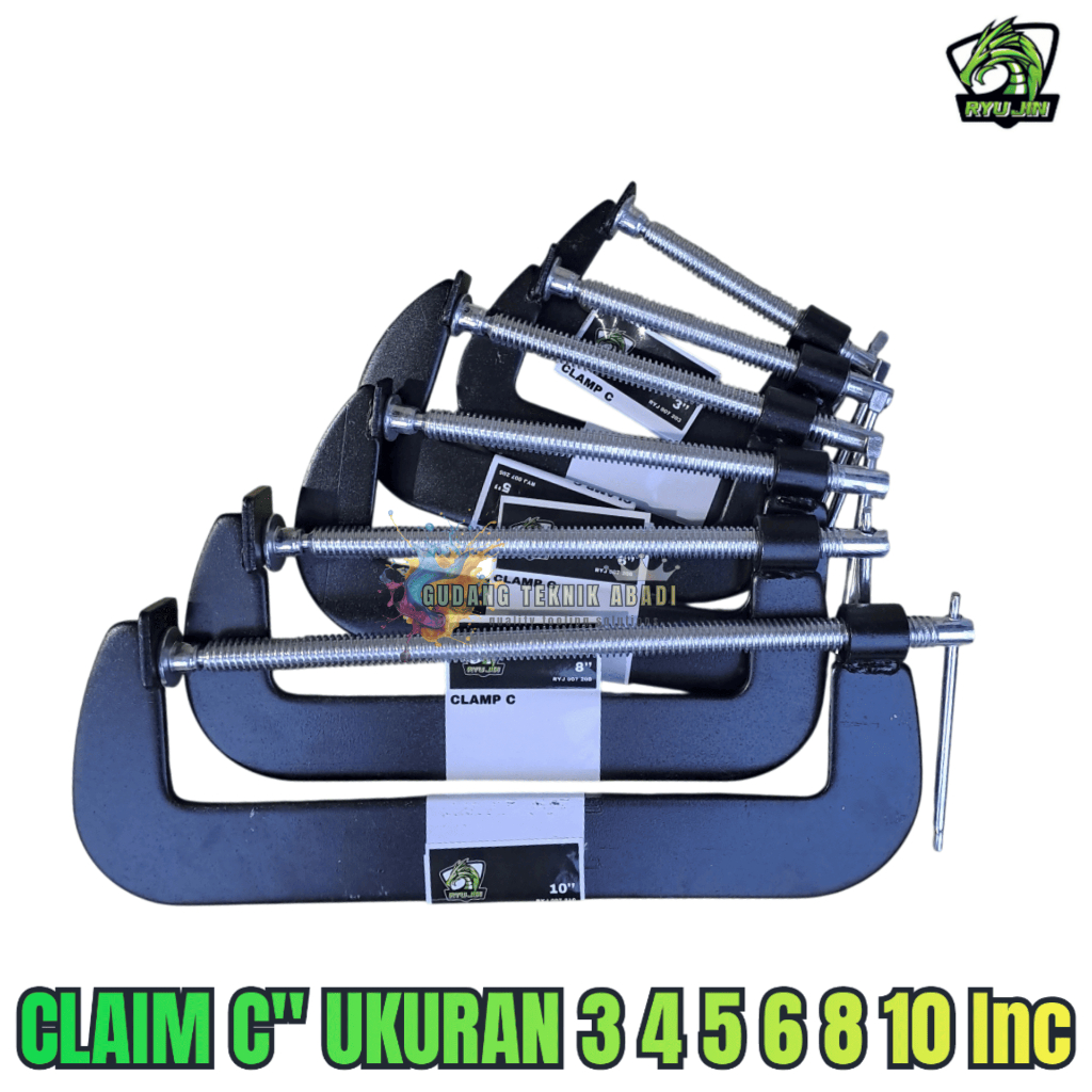 Jual Klem C RYUJIN 4 Inch / Klem Catok Penjepit Kayu 2 Inch 3 Inch 4 ...
