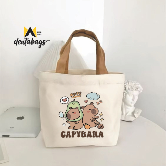 Jual Tas tote Mini Motive Capybara Printing Cocok Untuk Hadiah Ulang ...
