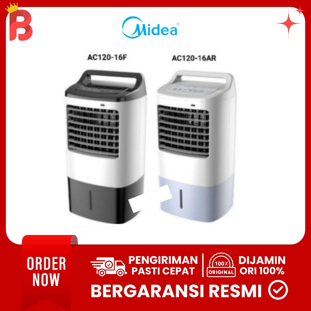 Jual Midea AC120-16AR/16F Air Cooler 55 watt [tangki 10L] - Abu-abu ...