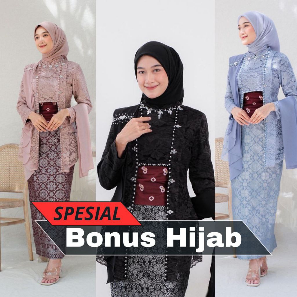 Jual Set Kebaya Kutu Baru Wisuda Modern Kebaya Set Tunik Lamaran Tunangan Batik Baju Couple ...