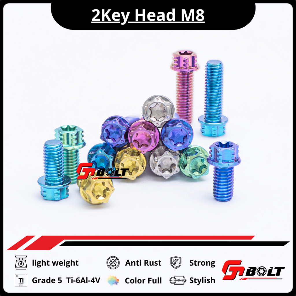 Jual Baut Titanium 2key Hexa 2kunci Model Salaya Grade 5 ukuran m8 ...