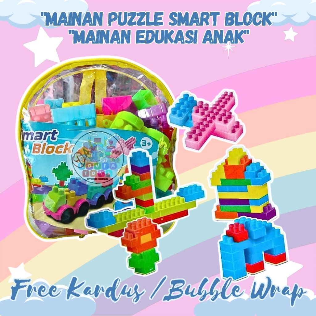 Jual Mainan Edukasi Smart Blocks Bongkar Pasang Anak Besar Isi 85 ...