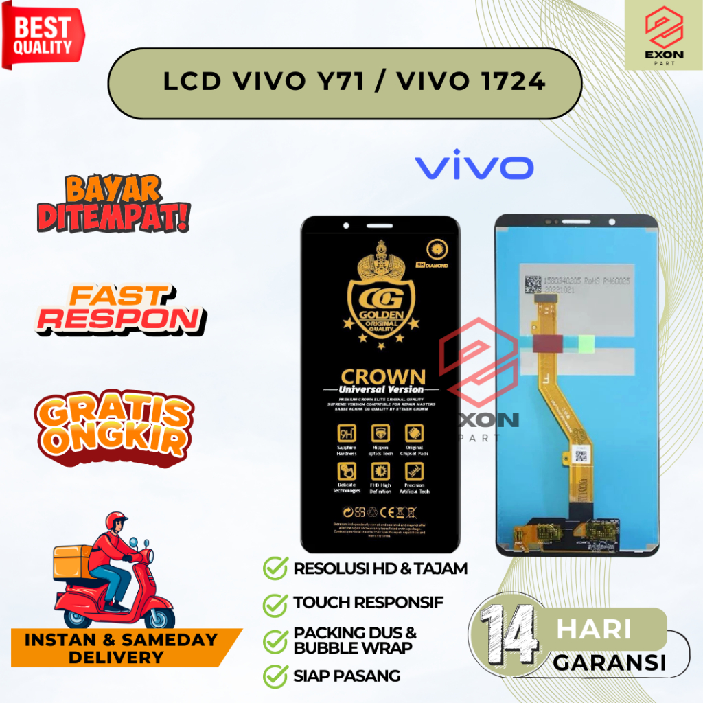 Jual LCD TOUCHSCREEN VIVO Y71 - LCD VIVO 1724 FULLSET ORIGINAL QUALITY ...
