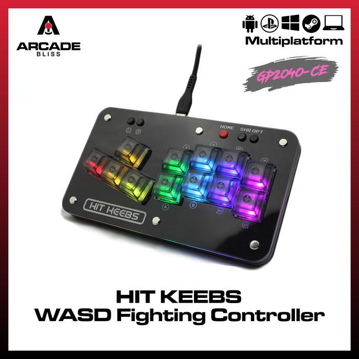 Jual Hitkeebs Arcade Fight Stick Joystick Mixbox Mini Hitbox Controller ...