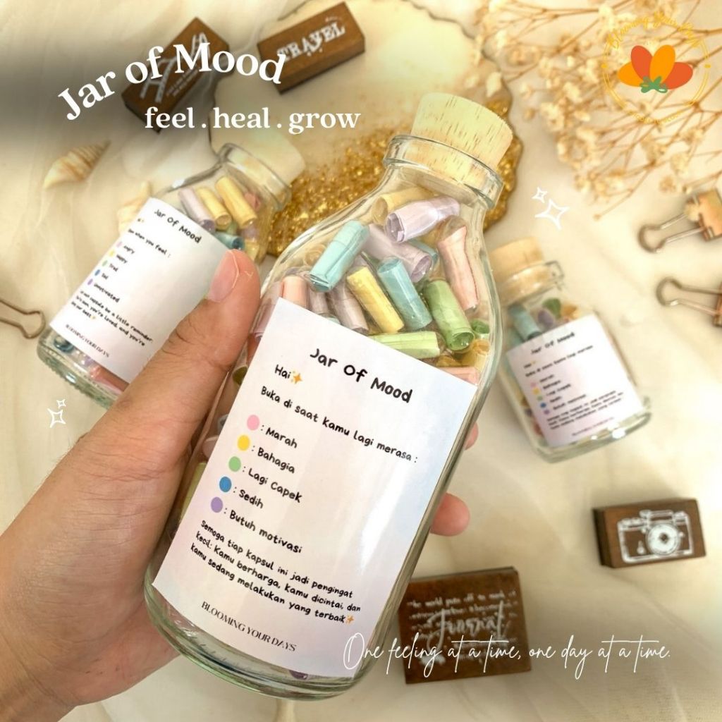 Jual JAR OF MOOD jar kapsul jar of mood bottle / Kado Unik Hadiah Ulang ...