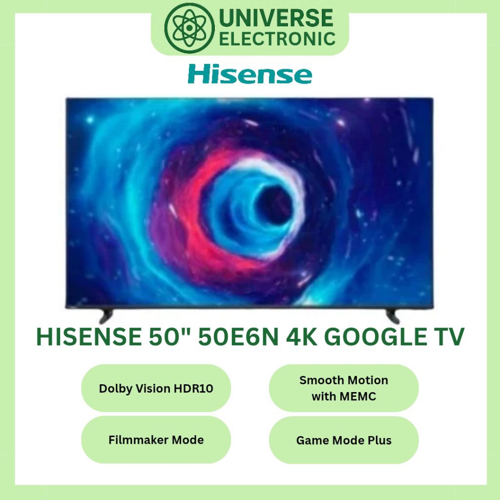 Jual HISENSE 50E6N 4K LED GOOGLE SMART TV 50 Inch | Shopee Indonesia