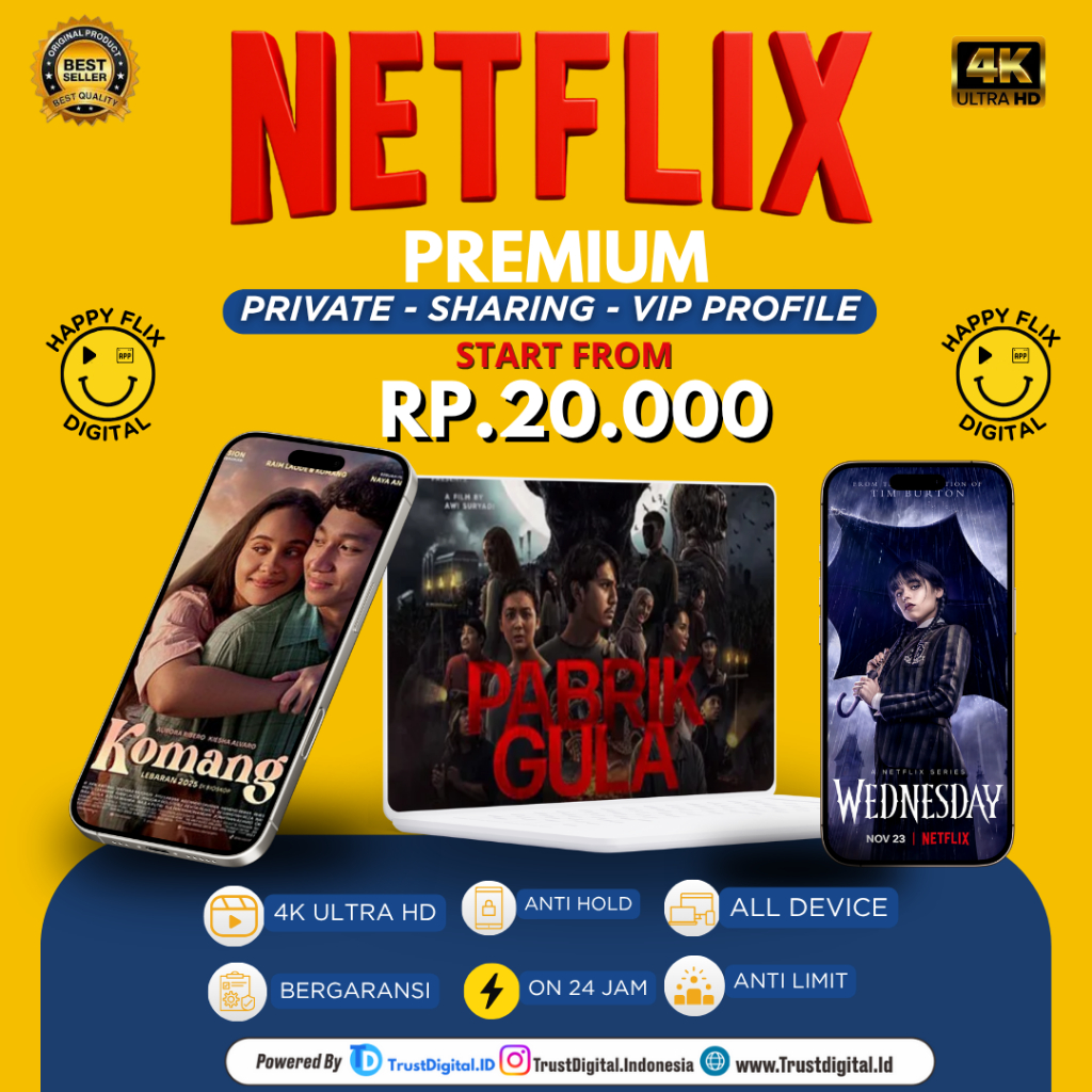 Jual NETFLIXX PREMIUM 4K ULTRA HD FULL GARANSI NO TIPU TIPU | Shopee Indonesia
