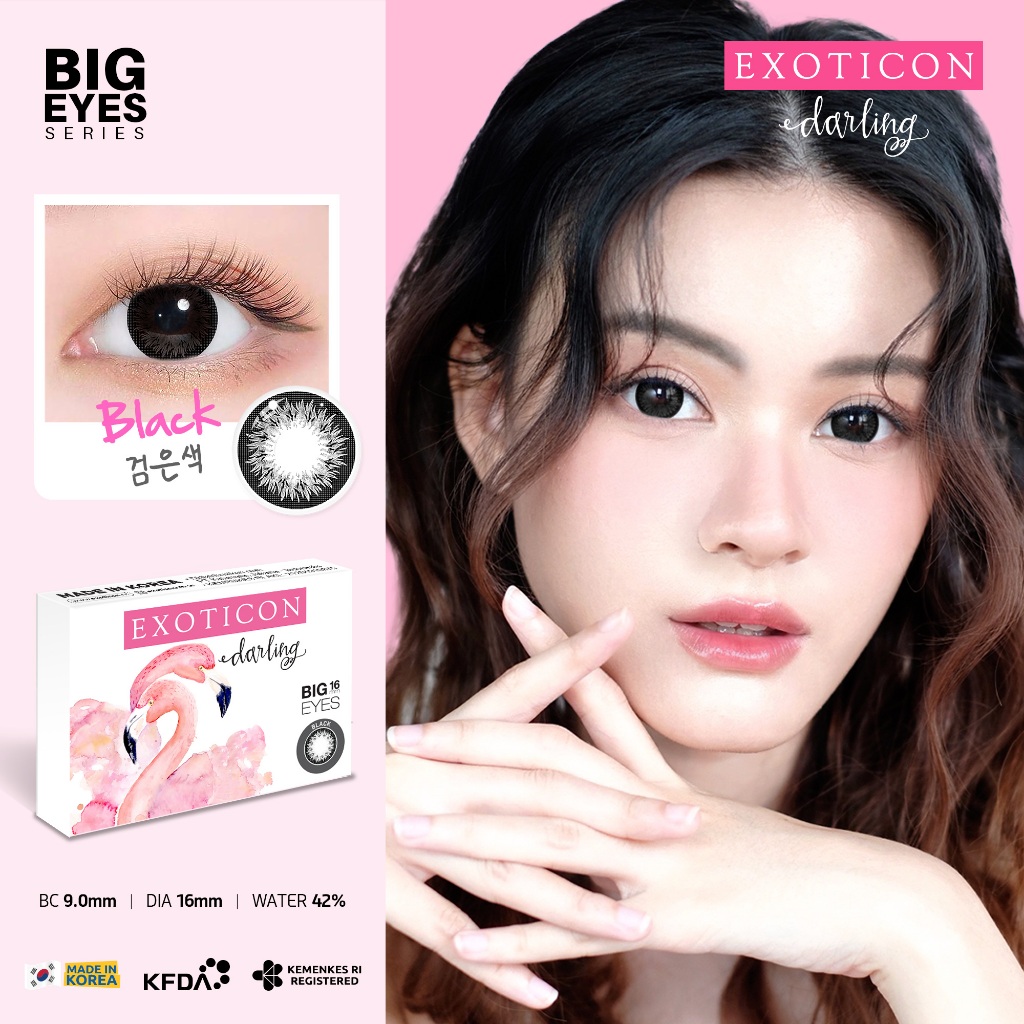 Jual Softlens Exoticonn Darling Series Black - Soflens Hitam - Soflens ...
