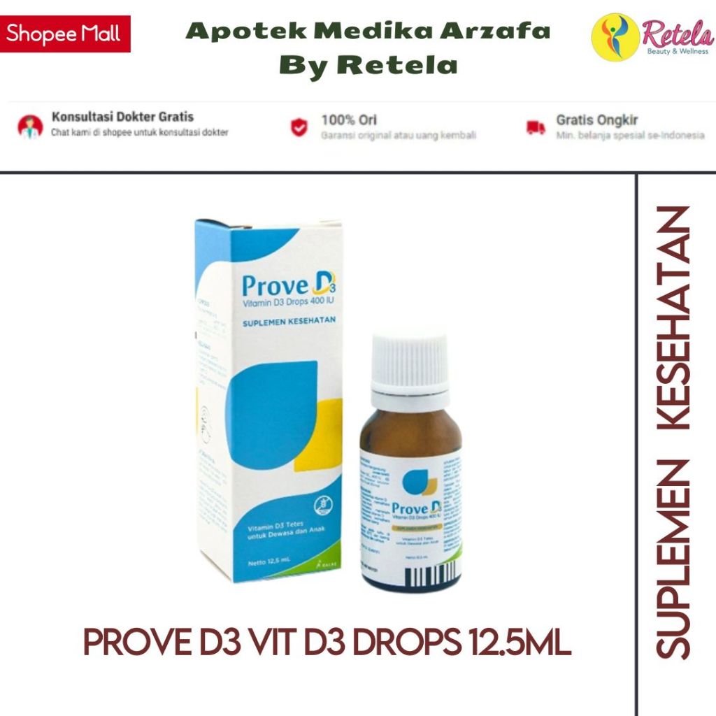 Jual PROVE D3 VIT D3 DROPS 12.5ML | Shopee Indonesia
