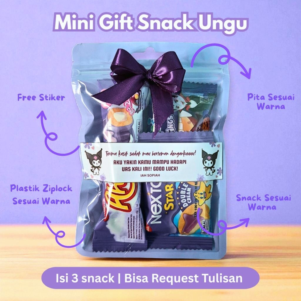 Jual Mini Gift Snack Tema Ungu/ Mini Hampers / Mini Gift Ulang Tahun ...