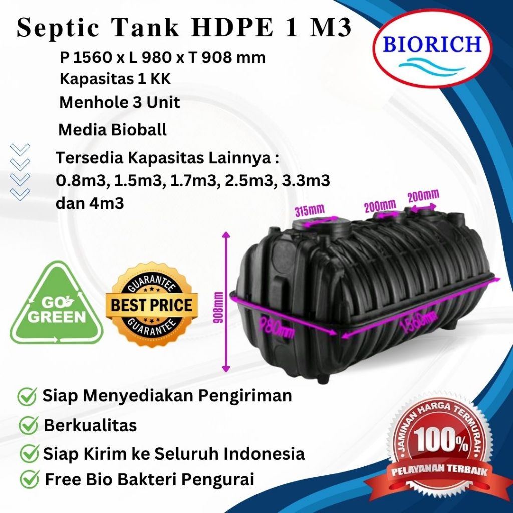 Jual Septic Tank HDPE - Bio Septic Tank Plastik - Septic Tank PE ...