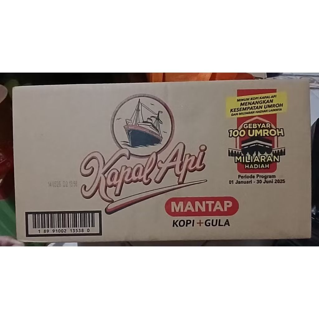 Jual KOPI KAPAL API "MANTAP" KOPI + GULA (1 DUS 12 RENTENG) | Shopee ...