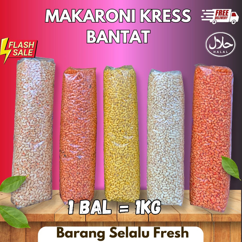 Jual makaroni bantat 5 rasa/makaroni bantat 1 ball/makaroni bantat 1kg ...