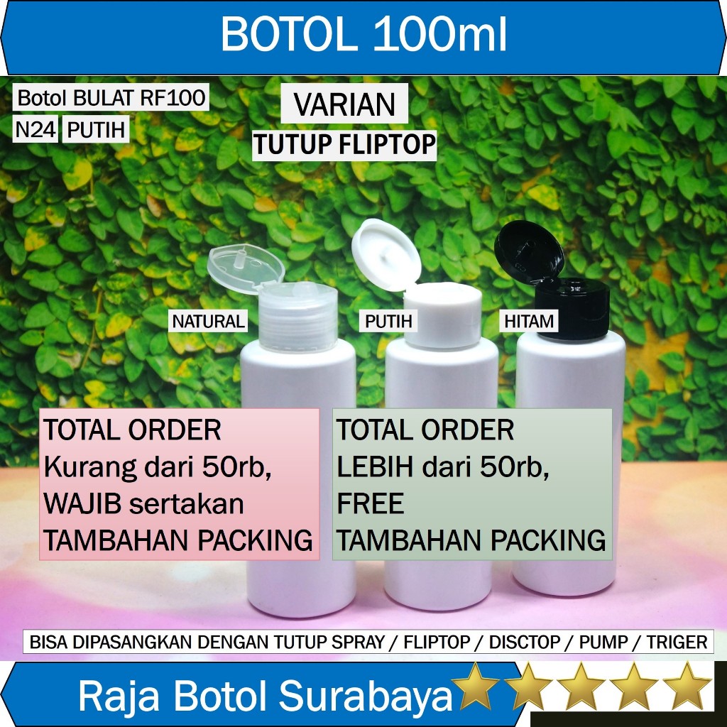 Jual Botol Hand Sanitizer 100ml FLIPTOP Botol Fliptop 100ml Botol ...
