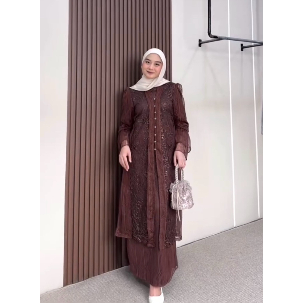 Jual [READY STOCK/COD/INSTANT] Kiara Set - Outer & Dress 2 in 1 setelan ...