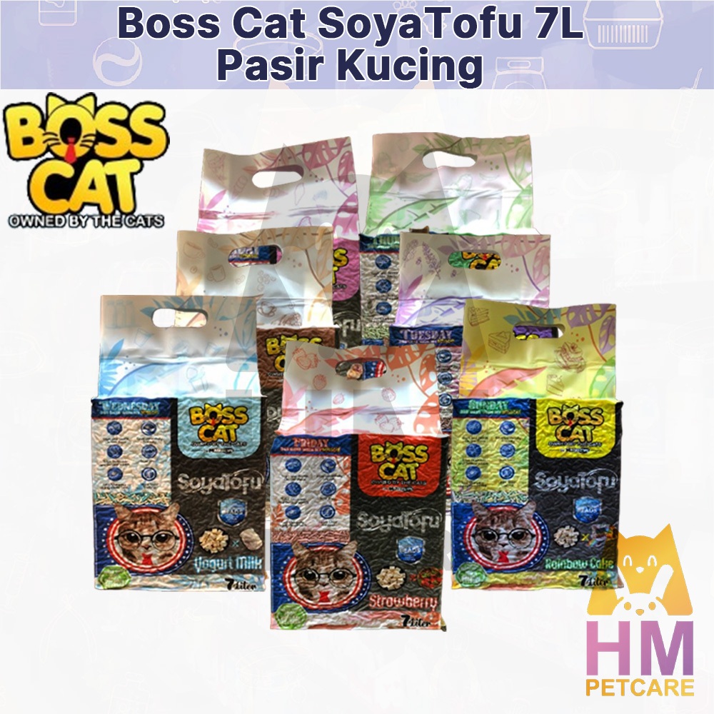 Jual Pasir Kucing Tofu/Soya Boss Cat by Markotops 7 liter | Bosscat ...