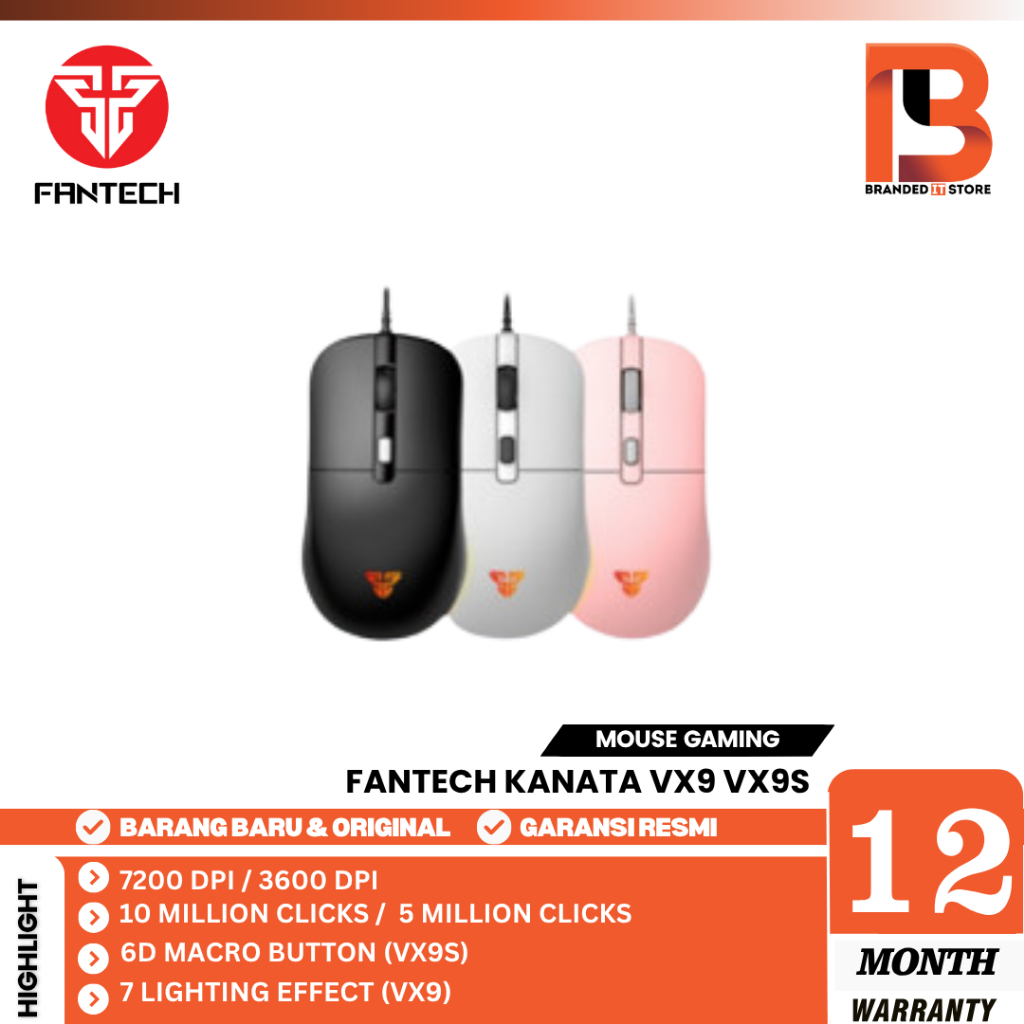Jual Fantech KANATA Mouse Gaming Wireless RGB Macro VX9 VX9S | Shopee Indonesia